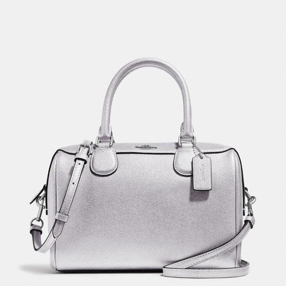 Coach | Bags | Coach Nwt Metallic Silver Wristlet | Poshmark